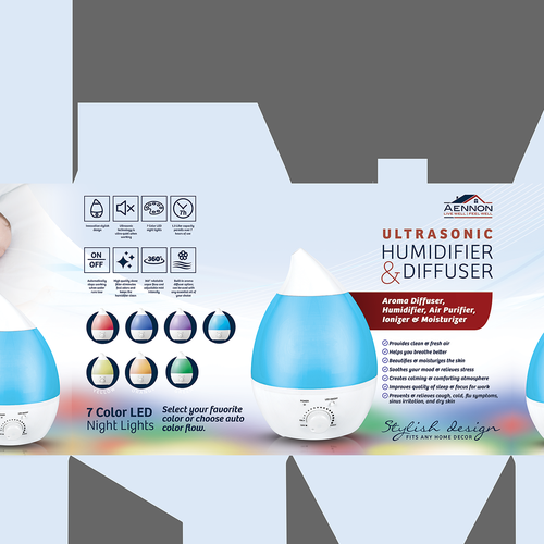 Create A **Ultrasonic Humidifier** Packaging Design To Be Seen All ...