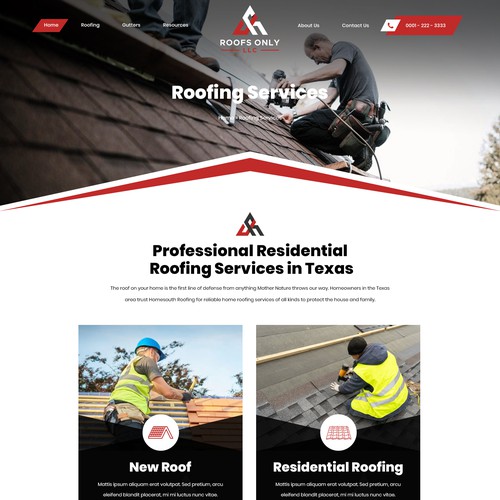 Designs | POWERful Strong Roofing Site | Web page design contest