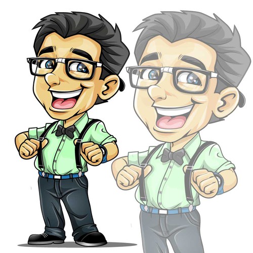 Geek cartoon caricature | Character or mascot contest