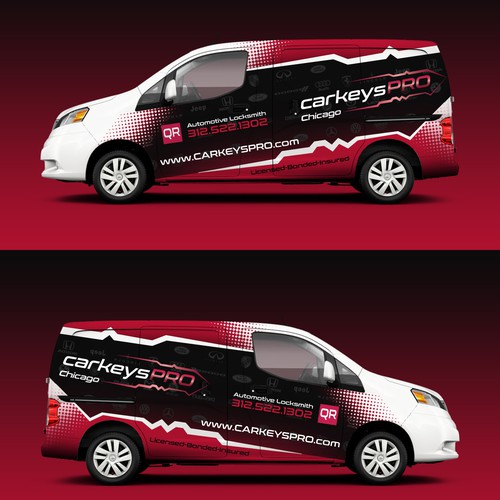 Designs | Attracted and noticeable design for Locksmith van wrap | Car ...