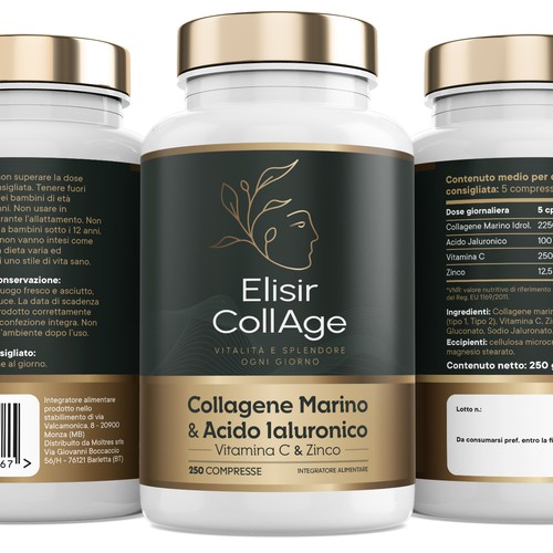 Designs | Elisir CollAge - Peel Back - Multi Lingual - Label Creation ...