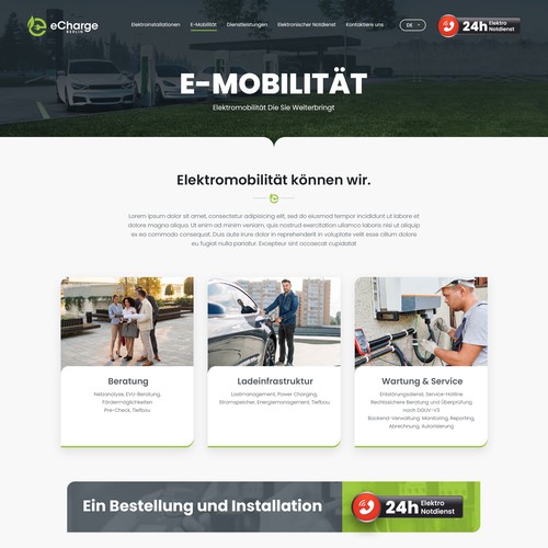Designs | Gestalte eine neue Webseite für ein Elektro Unternehmen | Web ...