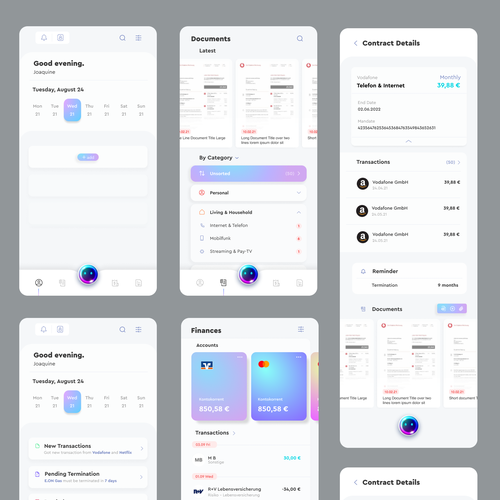 Designs | Modern and minimalistic app design for a personal life ...