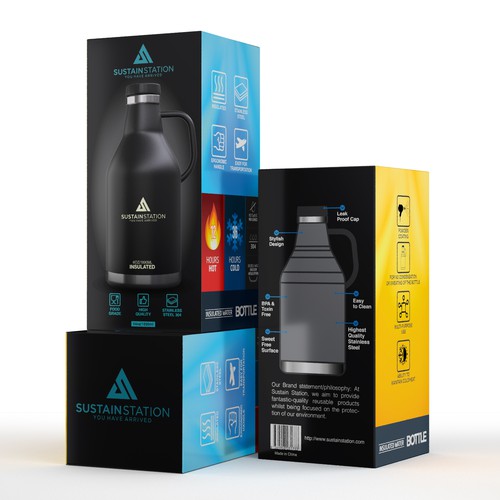 Create an amazing packaging design for a beer growler water bottle ...