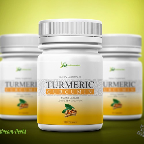 Create a product label & 3D rendering for a new line of Turmeric ...