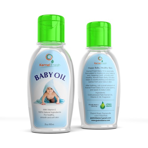 Design clean, bold label for Baby Oil | Product label contest