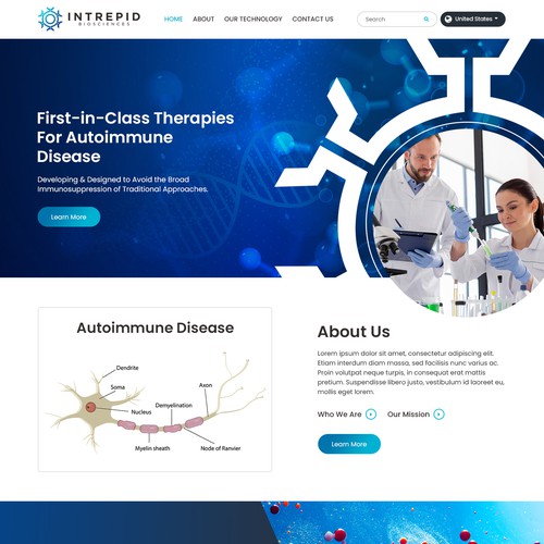 Designs | Biotech Website Design | Web page design contest