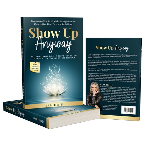 Designs | Show Up Anyway Book Cover design | Book cover contest