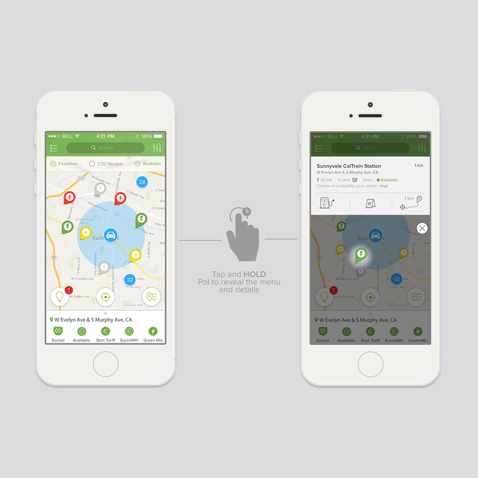 Create the new Waze app for Electric Car Drivers! | App design contest