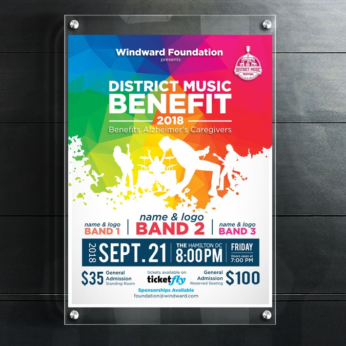 2018 District Music Benefit Event Poster | Poster contest