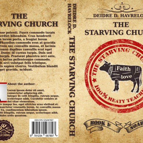 Create a stunning book cover for non-fiction, quirky, Christian series ...