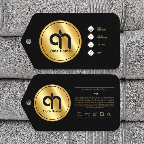 Designs | Creating a Bath towel Tag Design | Postcard, flyer or print ...