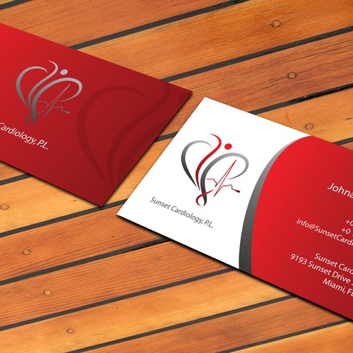 Create a very trendy and classy business card for cardiologist ...