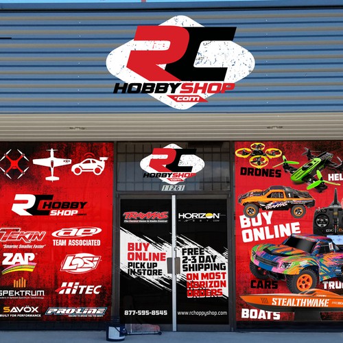 RC Hobby Shop needs a loud and aggressive new storefront image ...