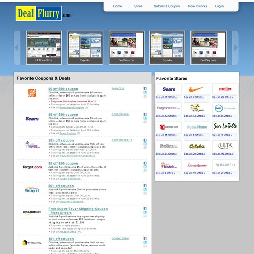 Coupon Website Design Web Page Design Contest 