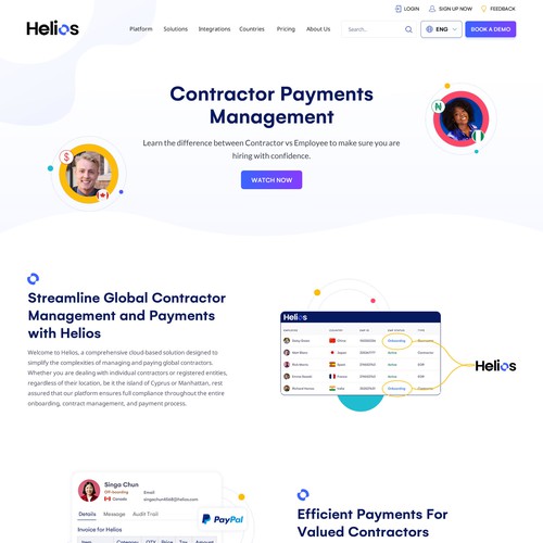 Designs | Helios Website Concept | Web page design contest