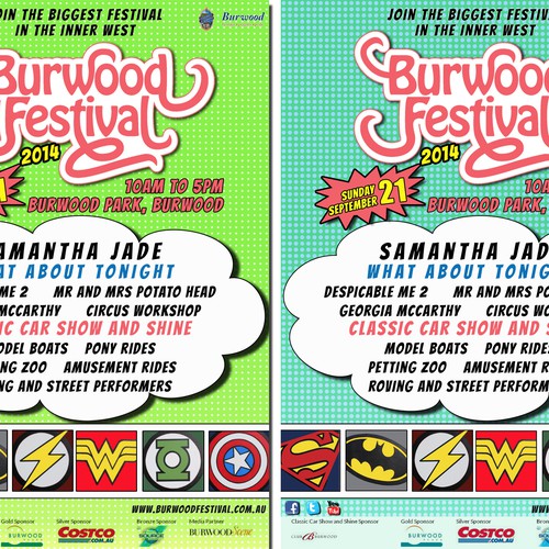 Designs | Burwood Festival SuperHero Promo Poster | Postcard, flyer or ...