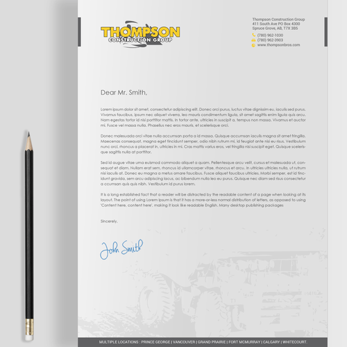 Construction company needs a fantastic letterhead | Stationery contest