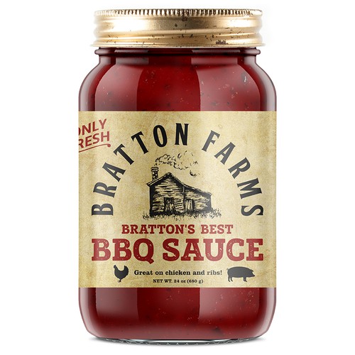 Design a rustic label for BBQ Sauce | Product label contest