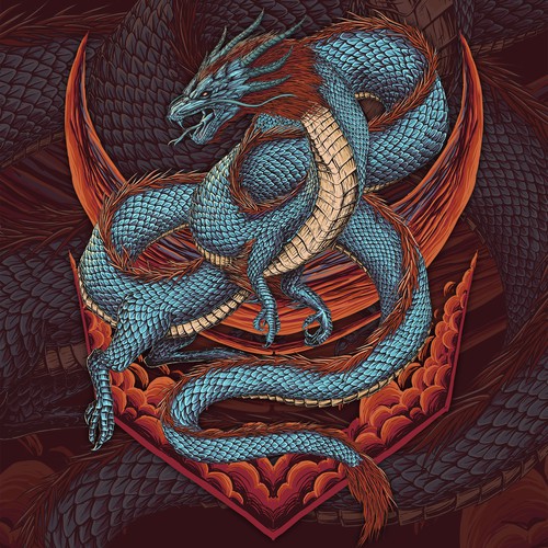 Designs | High End Fantasy Dragon & Snake Design | Illustration or ...