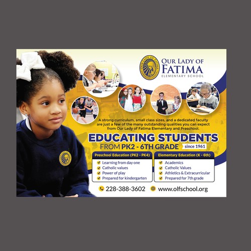 Designs | Creative Ad for Elementary School | Postcard, flyer or print ...