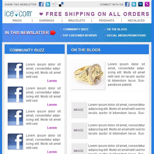 Social Media Community Email Newsletter Template | Web page design contest