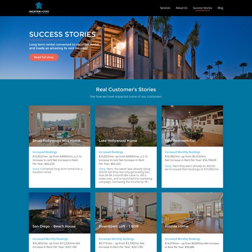 Designs | Success Stories page design | Landing page design contest