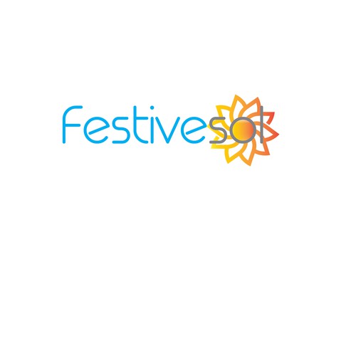 Create a modern, nature-inspired logo for solstice company Festive Sol ...