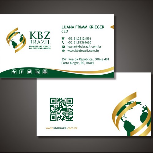 KBZ BRAZIL Needs a Business Card | Business card contest