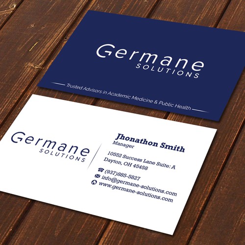Germane Solutions Business Cards - New Logo | Business card contest