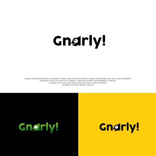 A creative eye-catching logo is needed for a Gnarly! brand.👊🙏 | Logo ...