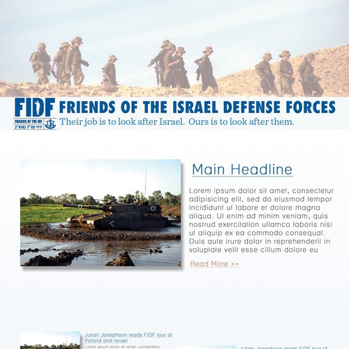 friends of the Israel Defense Forces - FIDF needs a new design | Other ...
