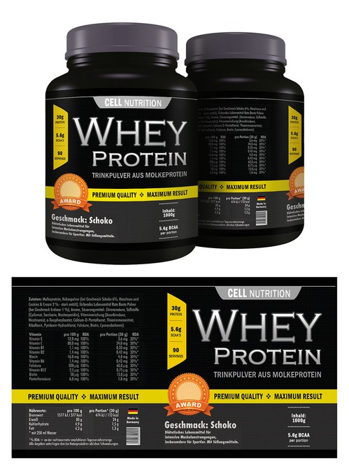 Product label for Protein powder | Product label contest