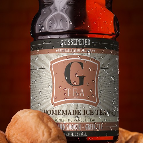 design luxury vintage ice tea bottle tag | Product label contest