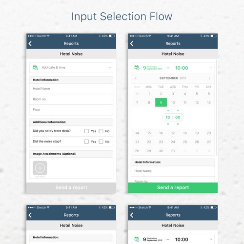 Create a report/feedback form app page for a current app | App design ...