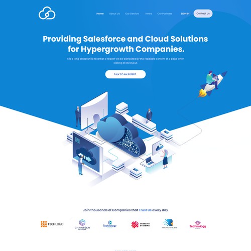 Designs | Cloud Connex site design | Web page design contest