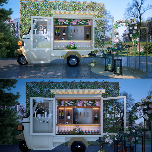 Designs | Design a bar van for weddings and parties | 3D contest