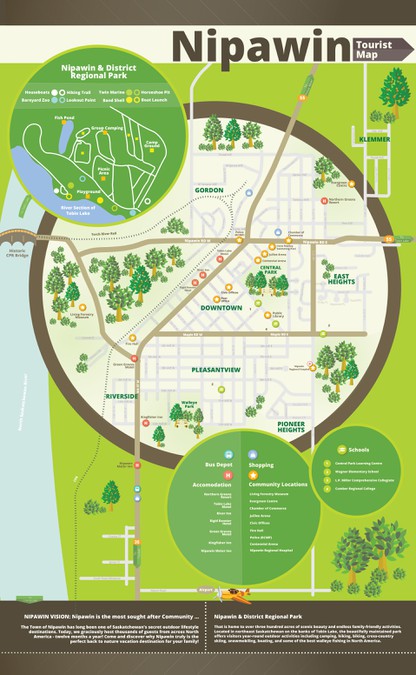 Modern and Engaging Map of Nipawin, SK | Infographic contest