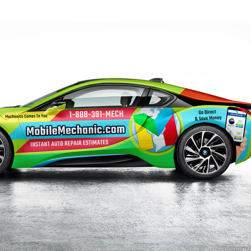 Designs | MobileMechanic.com 2017 BMW i8 Car Wrap | Car, truck or van ...