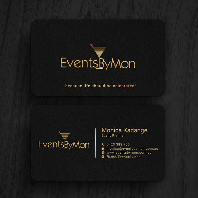Design An ELEGANT Business Card For An Event Planner Business Card 