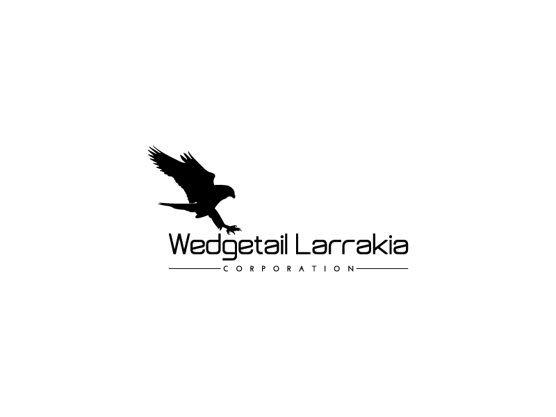 Create an artistic unique Eagle themed logo for the Wedgetail Larrakia ...