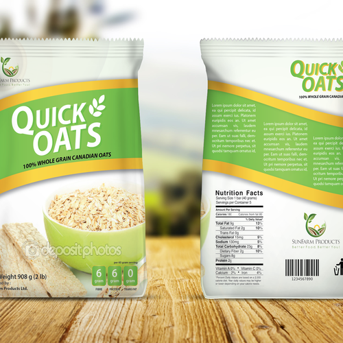 Create a package for our new product-quick oats | Product packaging contest