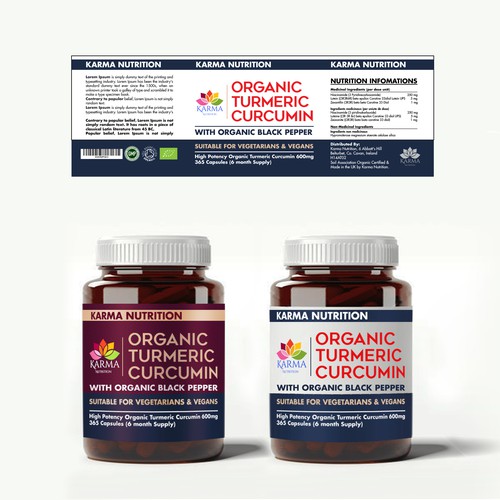 Designs | Design a product label for Organic Turmeric Supplement ...