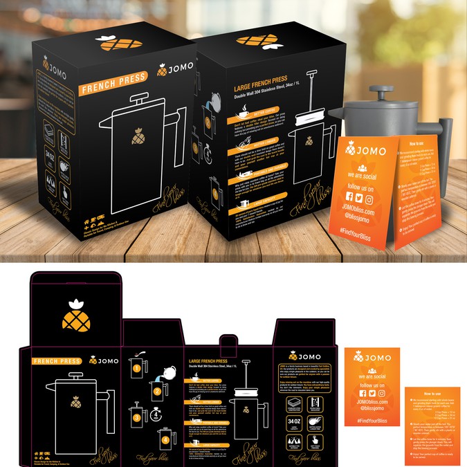 High End French Press Package Design | Product packaging contest