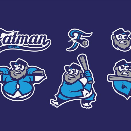 Comical Sports Logo for Fun Loving Men's Softball Team | Logo design ...