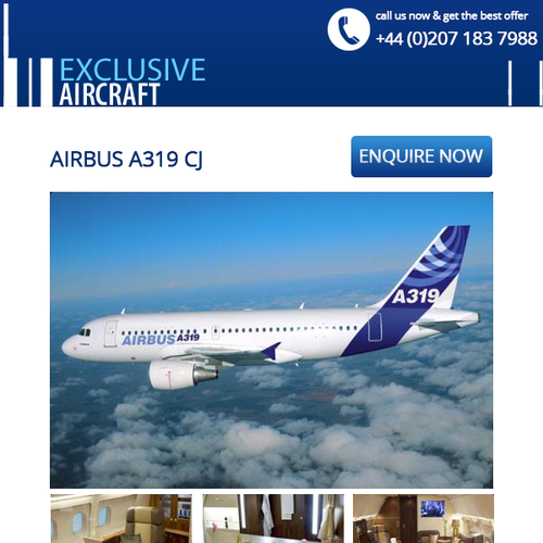 Private Jet Sales Email Template | Email contest
