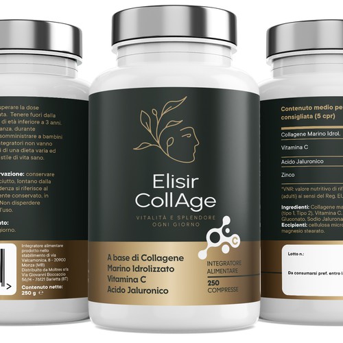 Designs | Elisir CollAge - Peel Back - Multi Lingual - Label Creation ...