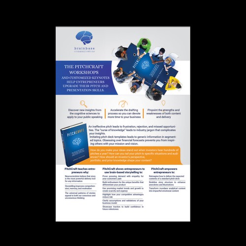 Design a One-Pager for a Startup Pitch Workshop | Postcard, flyer or ...