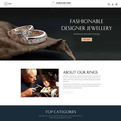Designs | Juwelier Munk | Web page design contest