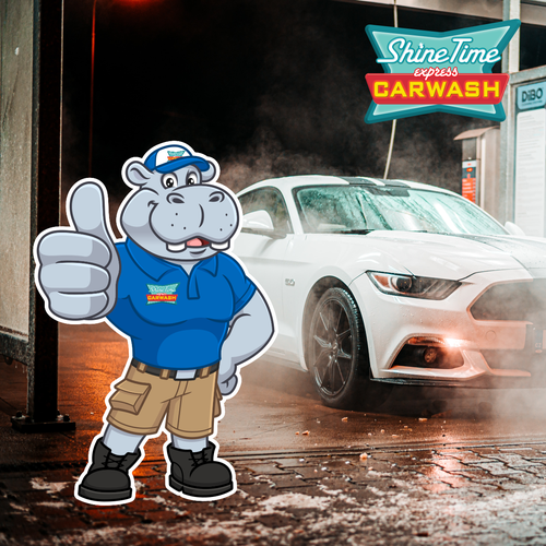 Designs | Hippo Mascot for Express Car Wash | Other art or illustration ...